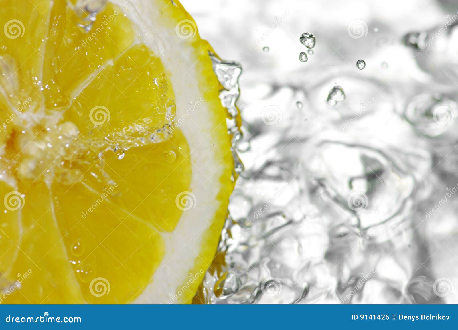 Fresh water drops on lemon stock photo. Image of lime - 9141426