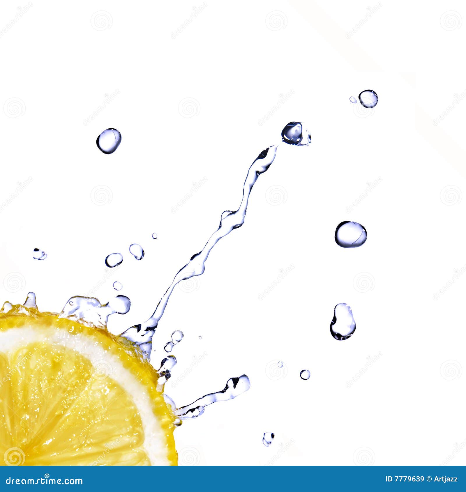 Fresh Water Drops on Lemon Isolated on White Stock Image - Image of ...