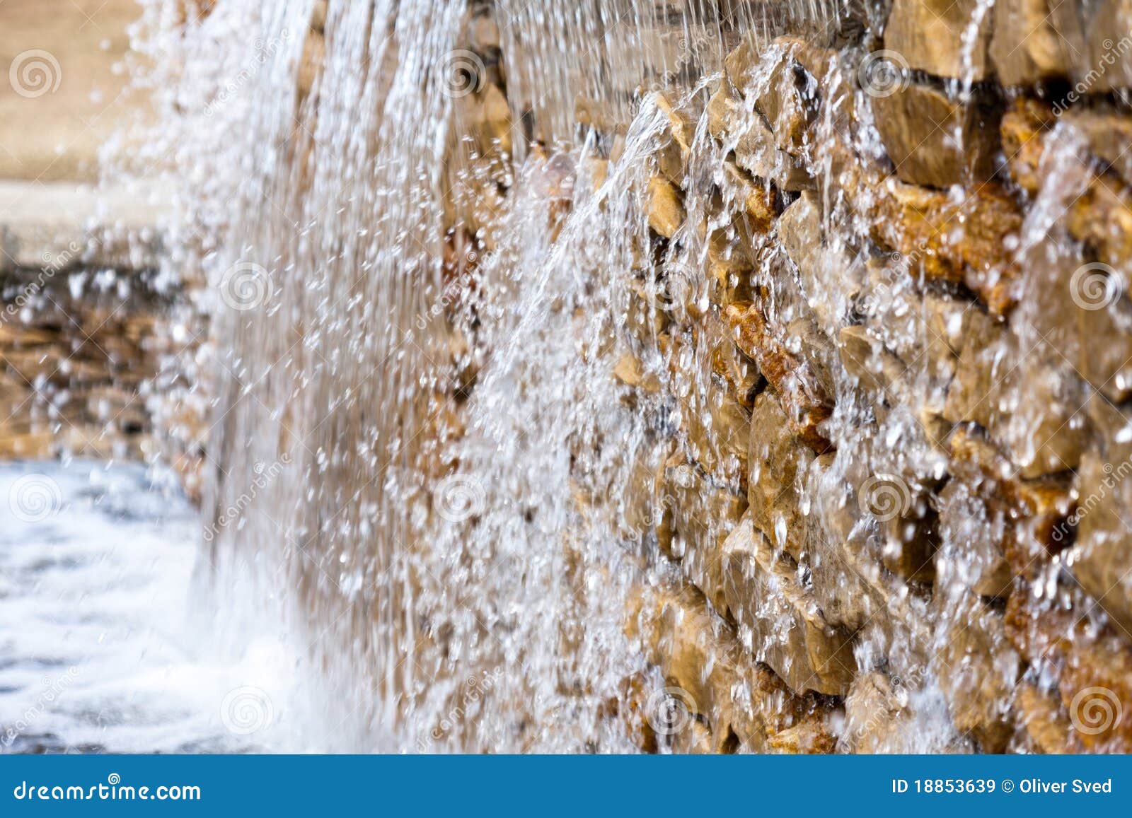 Fresh water falling down stock image. Image of ledge - 18853639