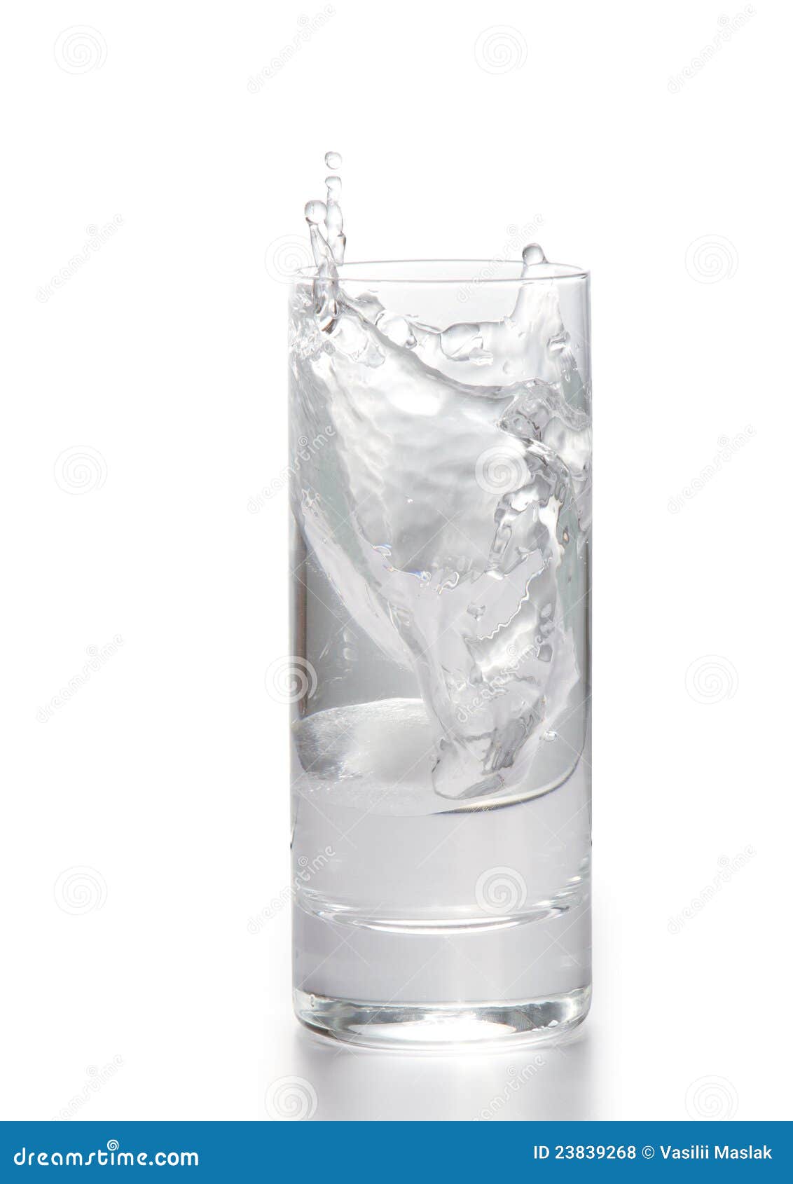 Fresh Water in Glass with Ice Stock Photo - Image of bright, splashing ...