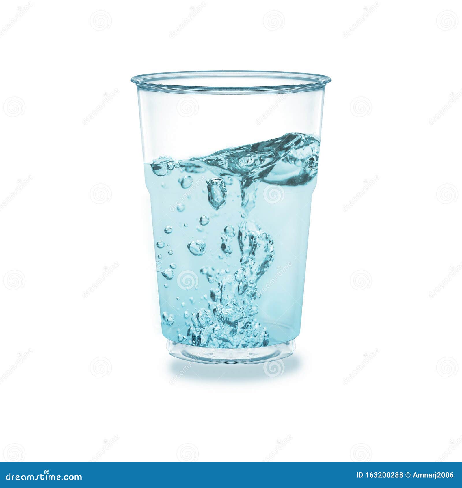 Fresh Water Ripple in Glass Isolated on White Stock Photo - Image of ...