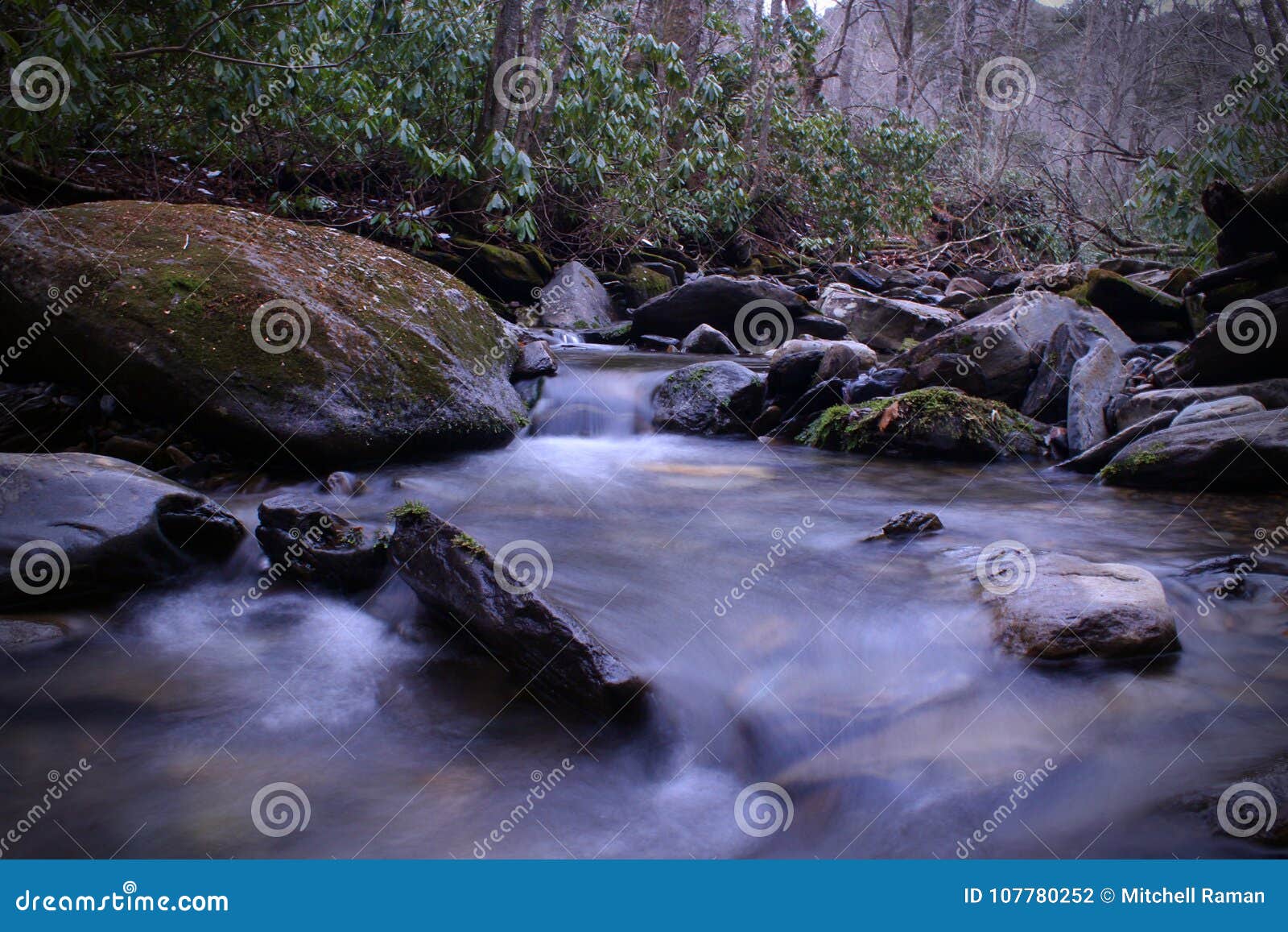 Fresh Water River with Slow Shutter Speed Photography and Rocks with ...
