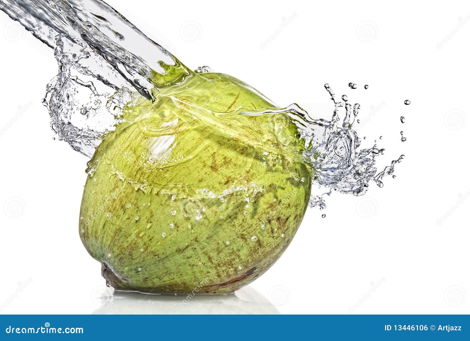 Fresh Water Splash on Coconut Stock Photo - Image of shot, studio: 13446106