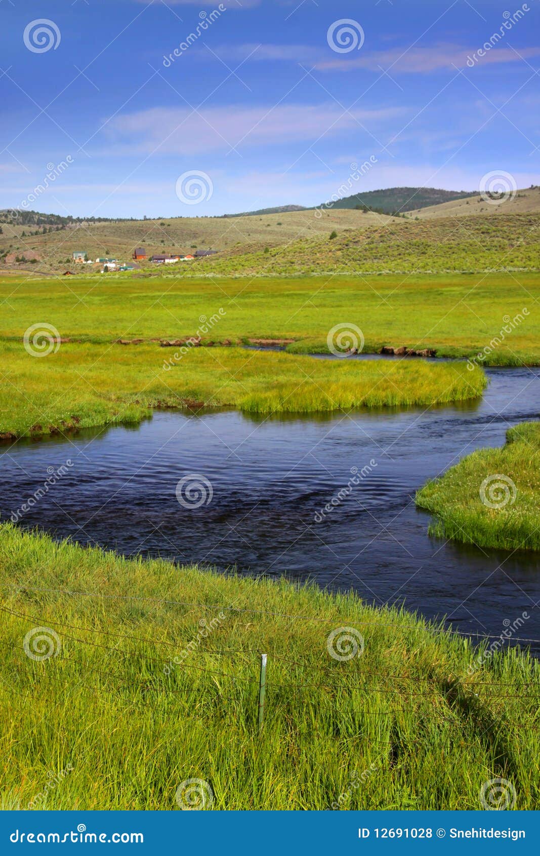 Fresh water stream stock photo. Image of blue, winding - 12691028