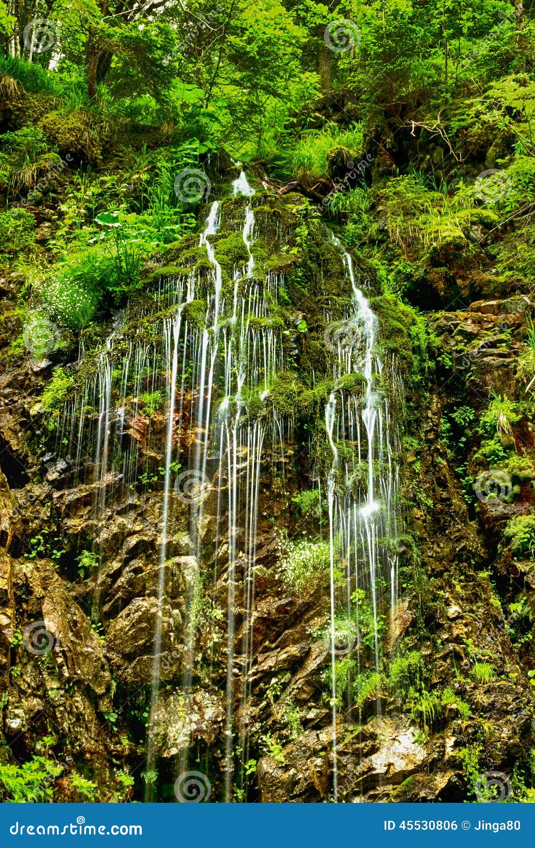 Fresh Water Stream Flowing Down Mountain Stock Photo - Image of fall ...