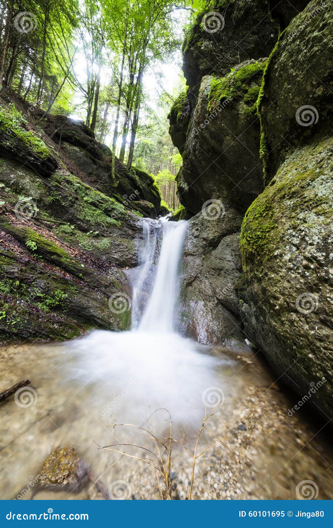 Fresh Water Stream Flowing Down Mountain Stock Image - Image of erosion ...