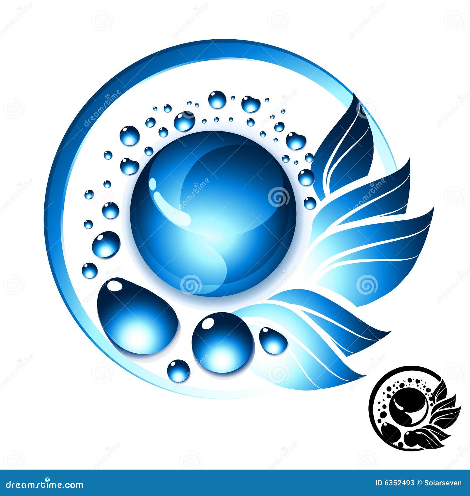 Ion Water Symbol Logo Vector | CartoonDealer.com #176908264