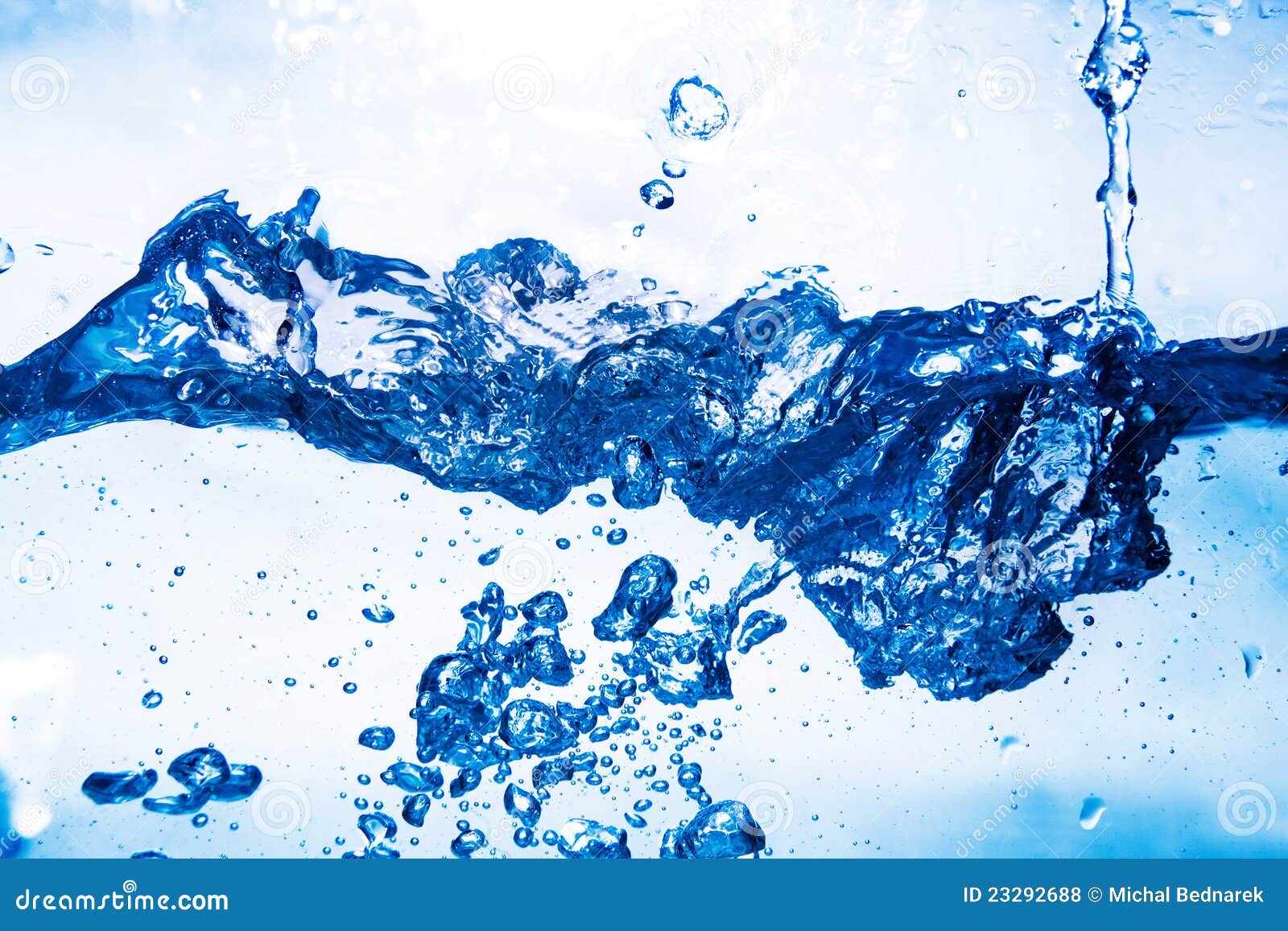 Fresh Water Wave with Bubbles Stock Photo - Image of light, pouring ...