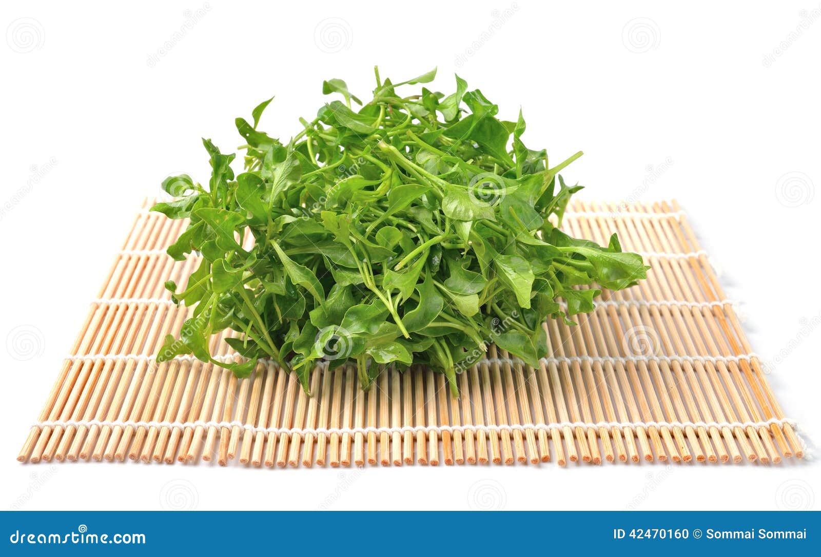Fresh Watercress Vegatable on Bamboo Stock Photo - Image of organic ...