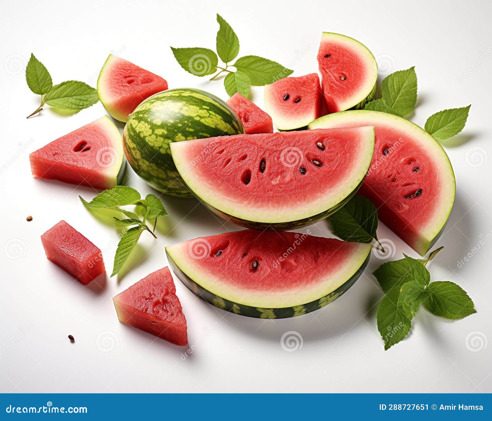 Fresh Watermelon stock illustration. Illustration of summer - 288727651