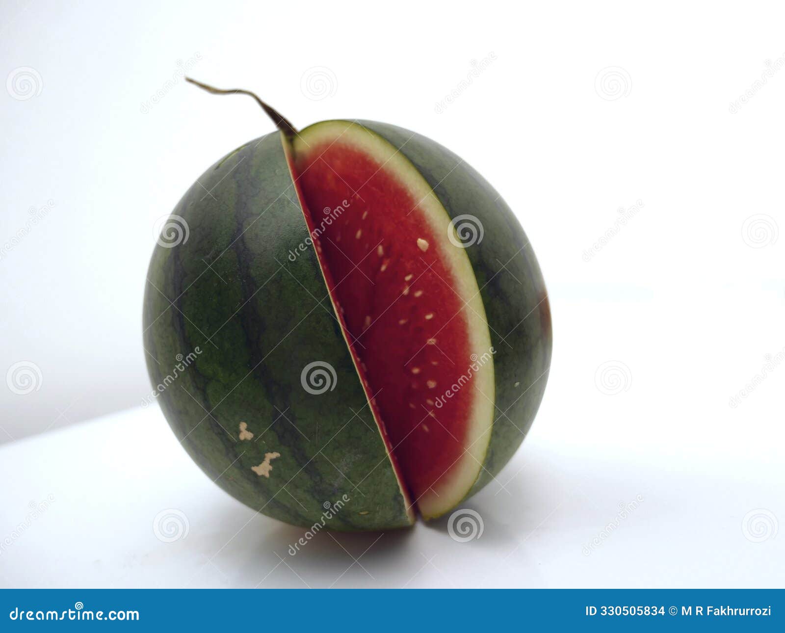 Fresh Watermelon, Round and Sliced Stock Photo - Image of sliced, ripe ...