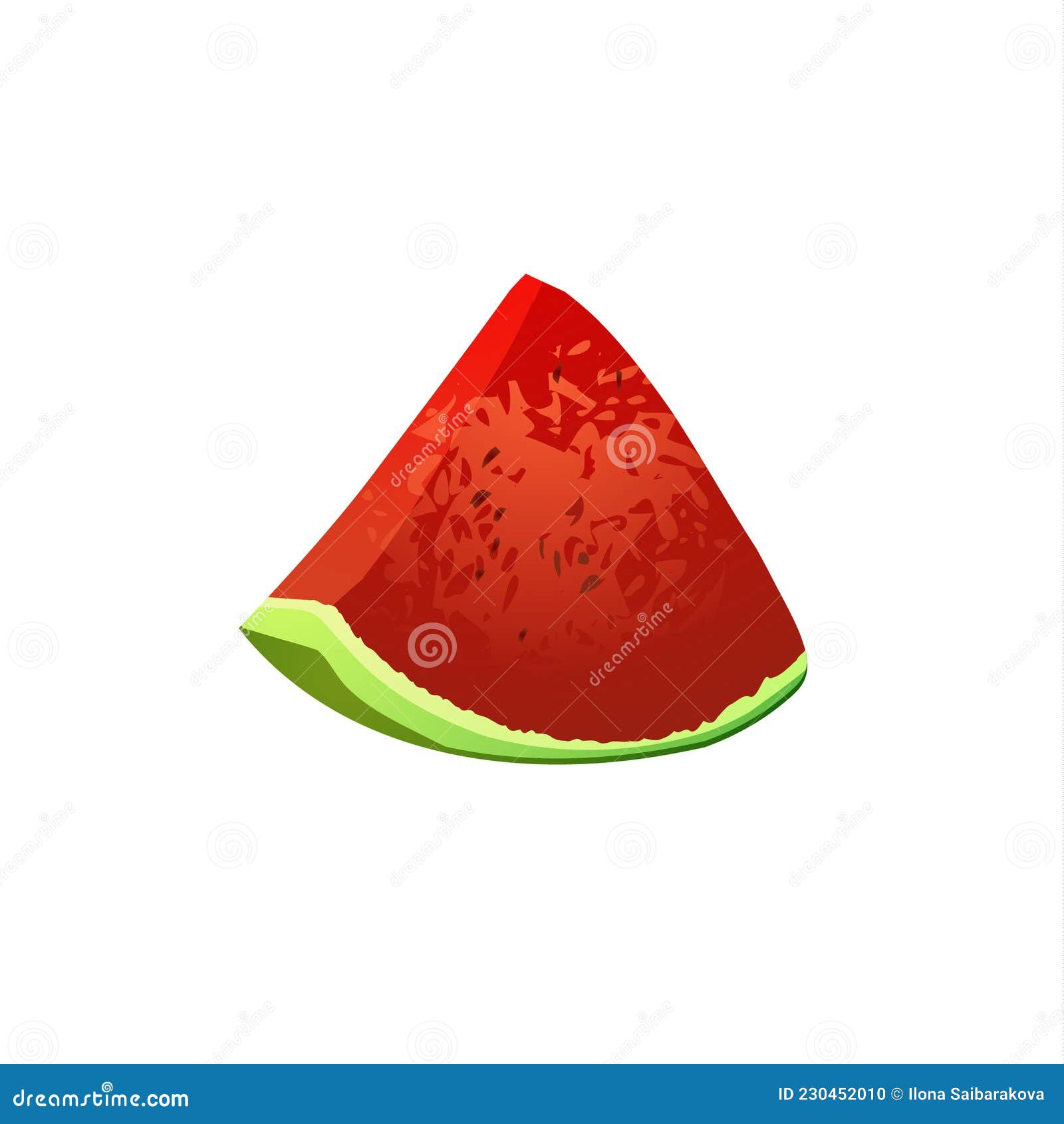 Fresh Watermelon in Simple Cartoon Style. Vector Eps10 Stock Vector ...