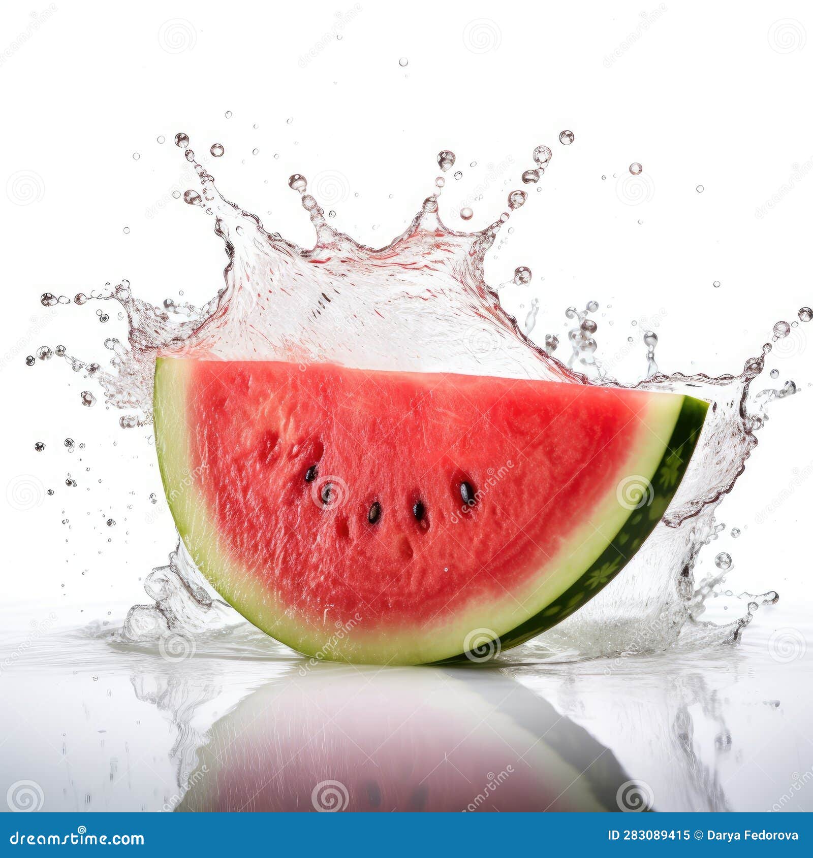 Fresh Watermelon in Water Splash on White Backround. Juicy Fruit Stock ...