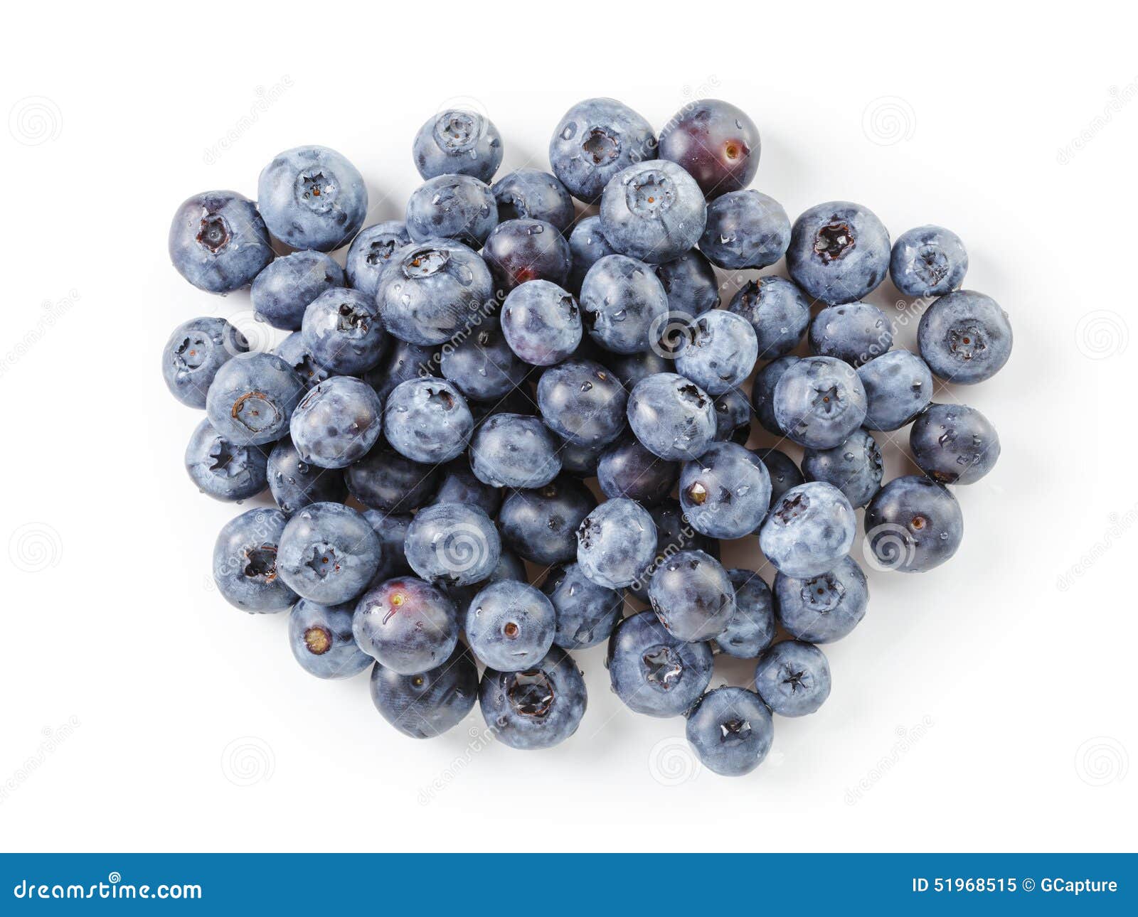 Fresh Wet Blueberries Top View Stock Image - Image of ingredient ...
