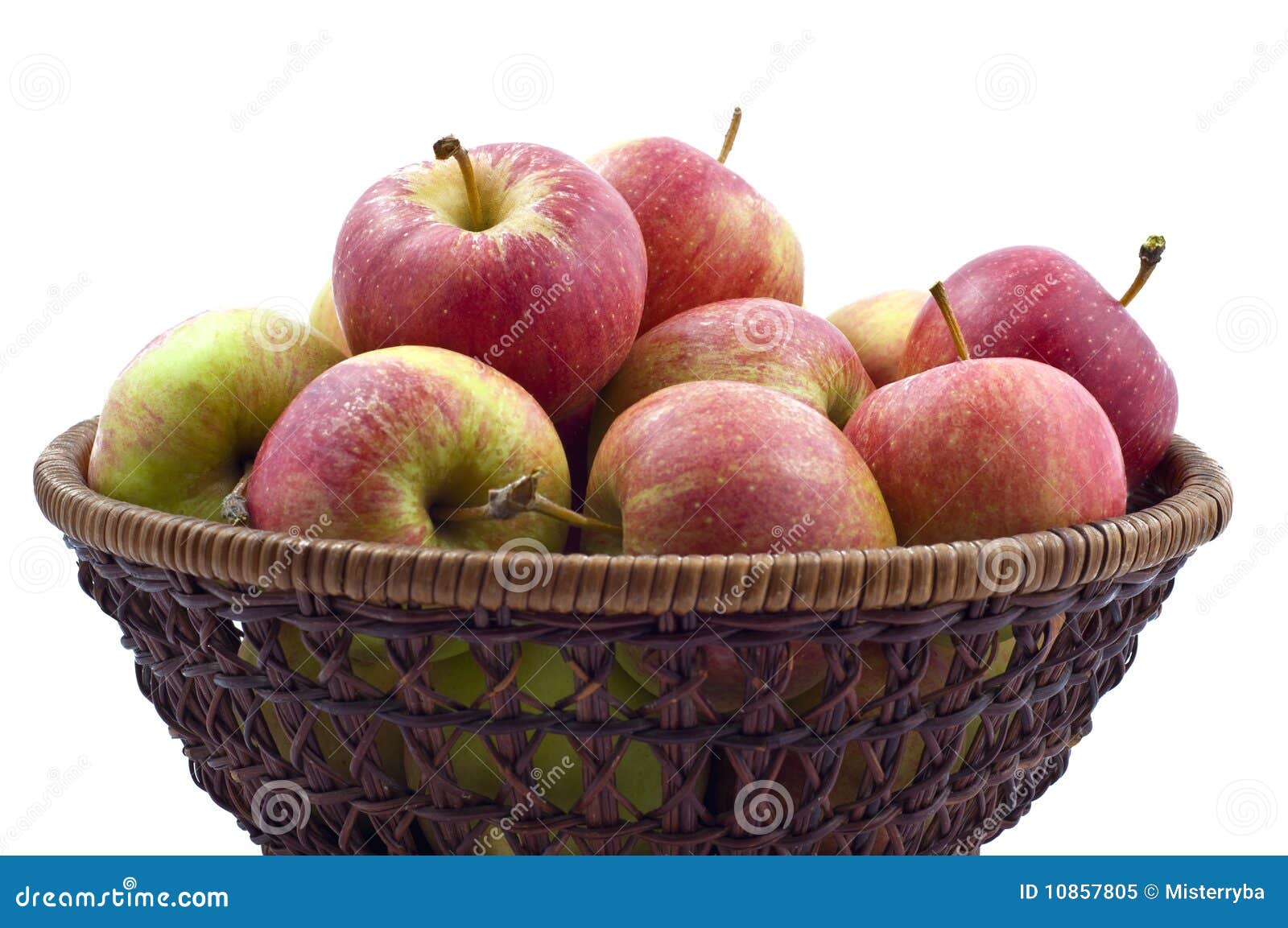 Fresh Wet Red Apples in Basket Stock Image - Image of apple, fruits ...