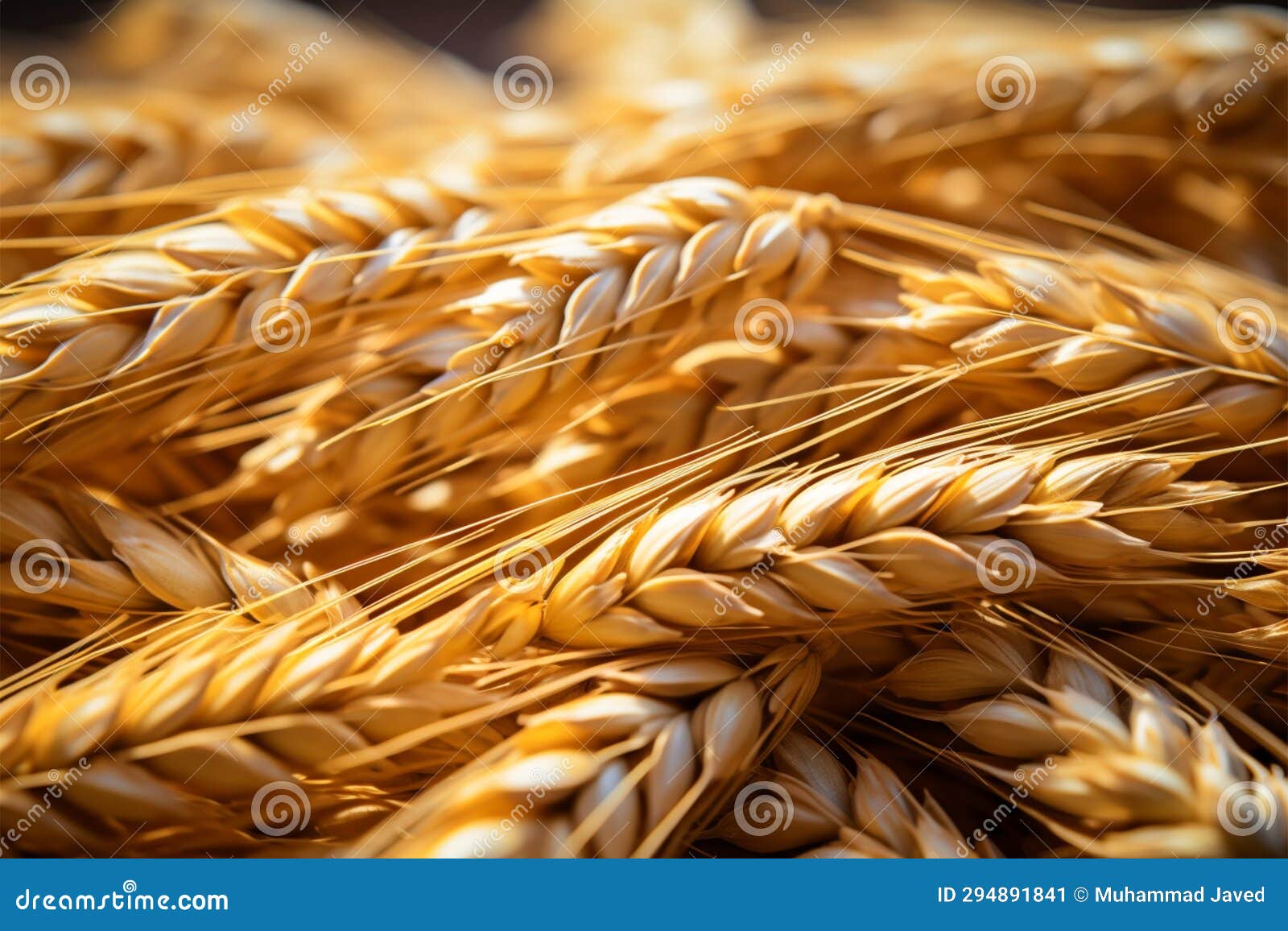 Fresh Wheat Grains in Sharp Focus, Showcasing Their Natural Beauty Stock Illustration ...