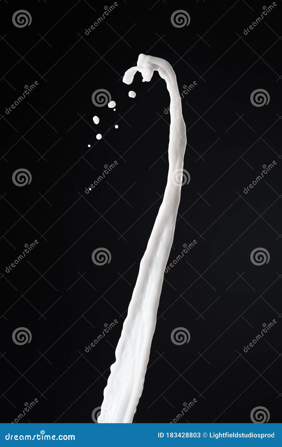 Fresh White Milk Splash with Drops Stock Image - Image of wave, liquid ...