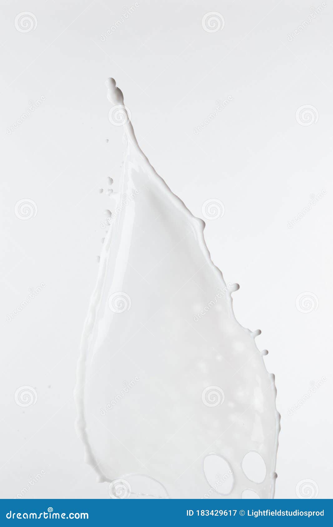 Fresh White Milk Splash with Drops Stock Image - Image of background ...