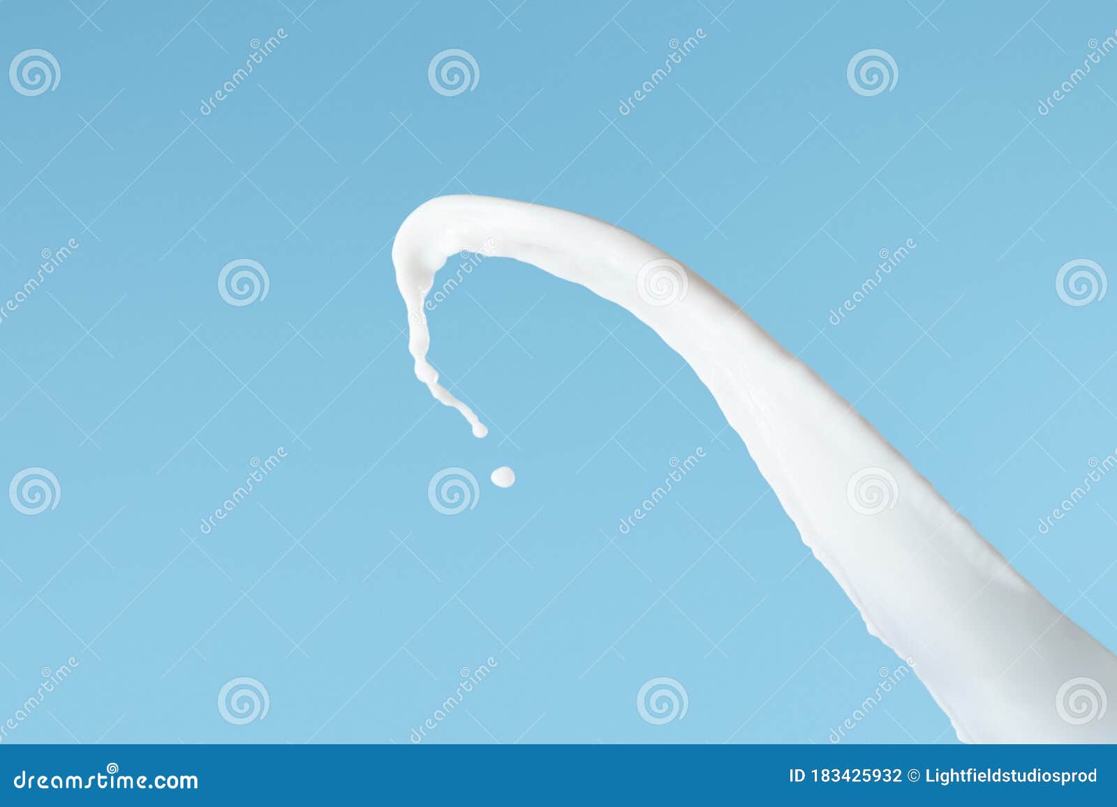 Fresh White Milk Splash Isolated on Stock Photo - Image of liquid, flow ...
