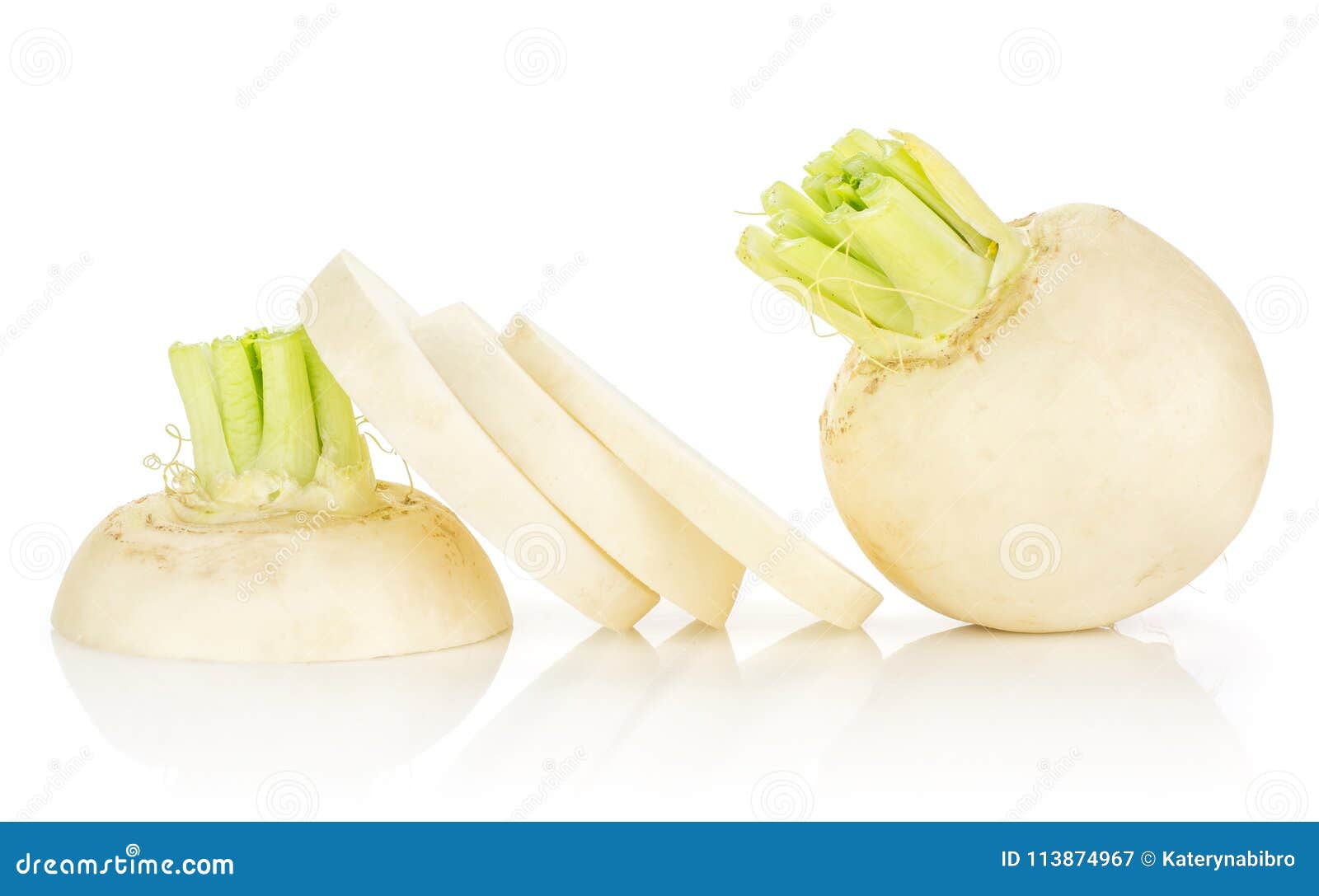 Fresh White Radish Isolated On White Stock Image - Image of slice ...