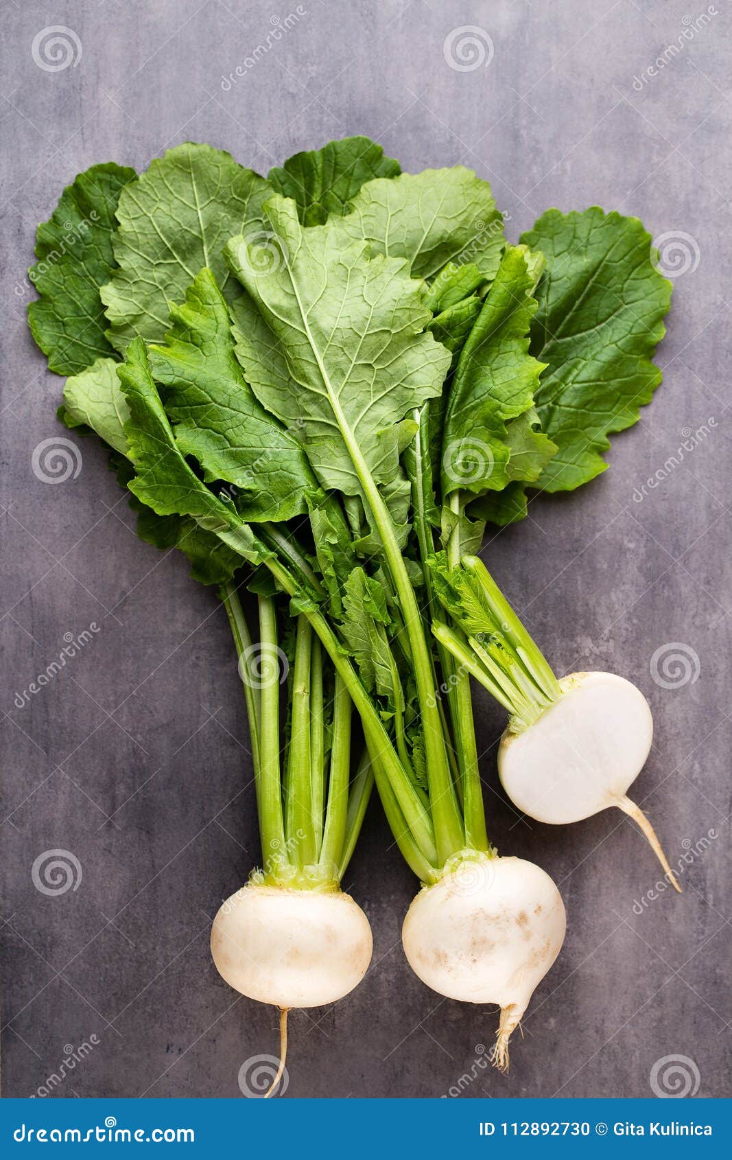 Fresh White Round Turnip Radish on White Background. Stock Photo ...