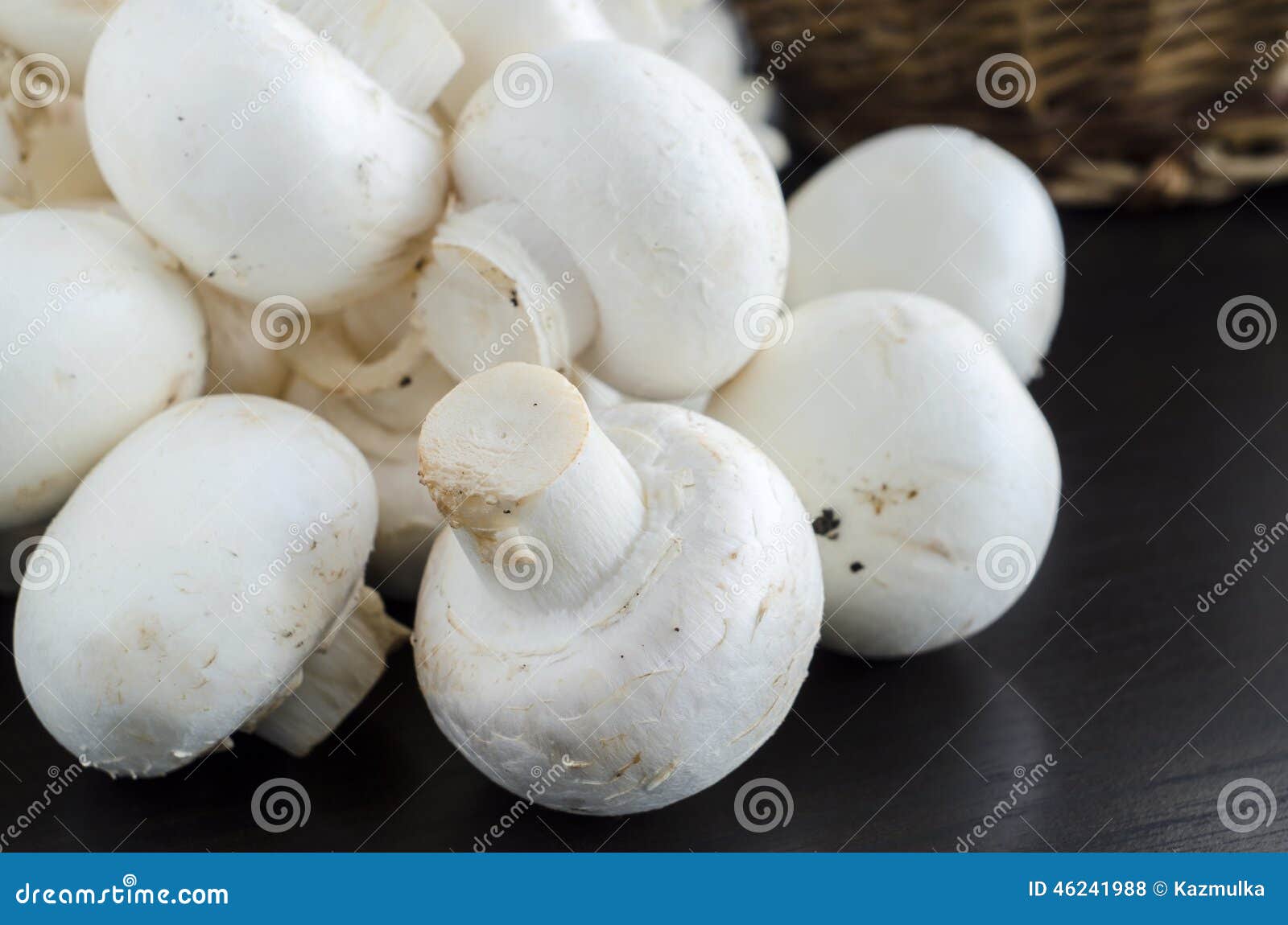 Fresh whole champignons stock photo. Image of close, fresh - 46241988