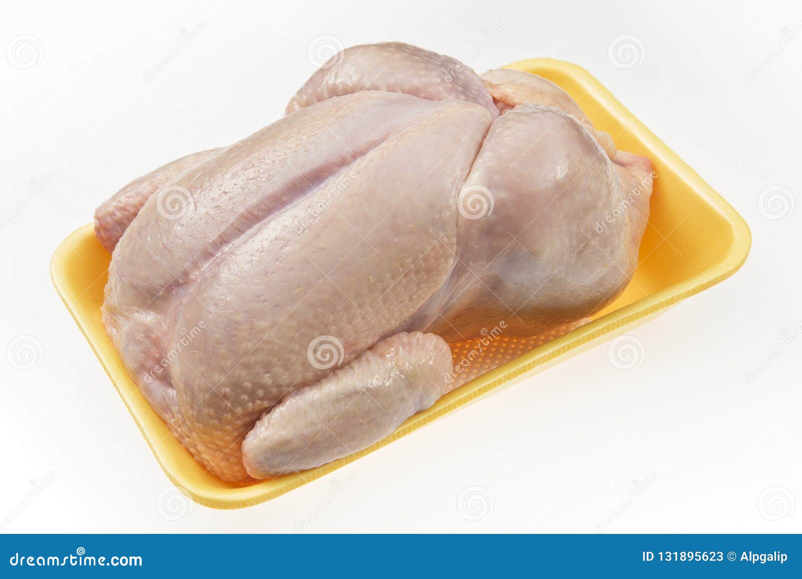 Fresh Whole Chicken in Package Stock Image - Image of chops, grocery ...