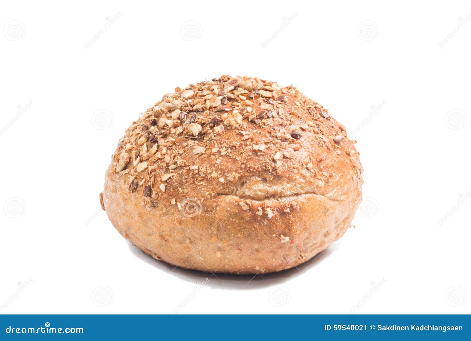 Fresh Whole Grain Bread Cut in Half Stock Image - Image of background ...