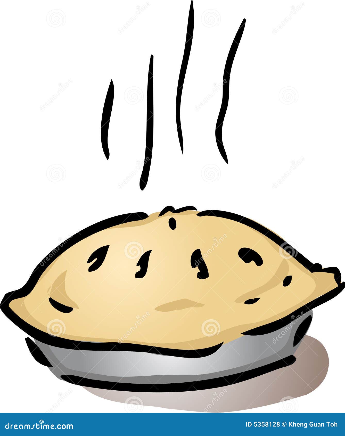 Fresh whole pie stock vector. Illustration of cooling - 5358128