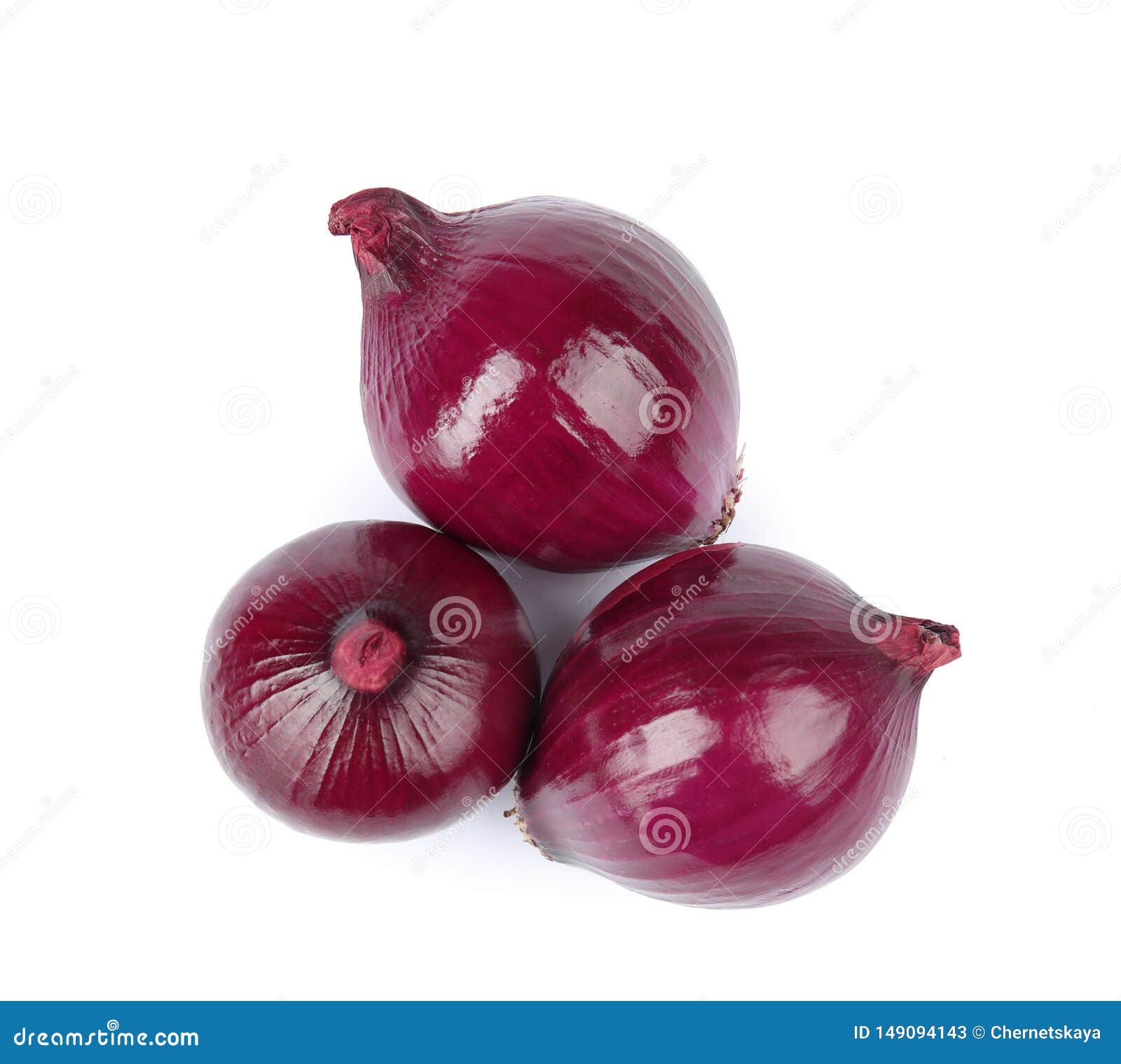 Fresh Whole Red Onions on White Background Stock Image - Image of flat ...
