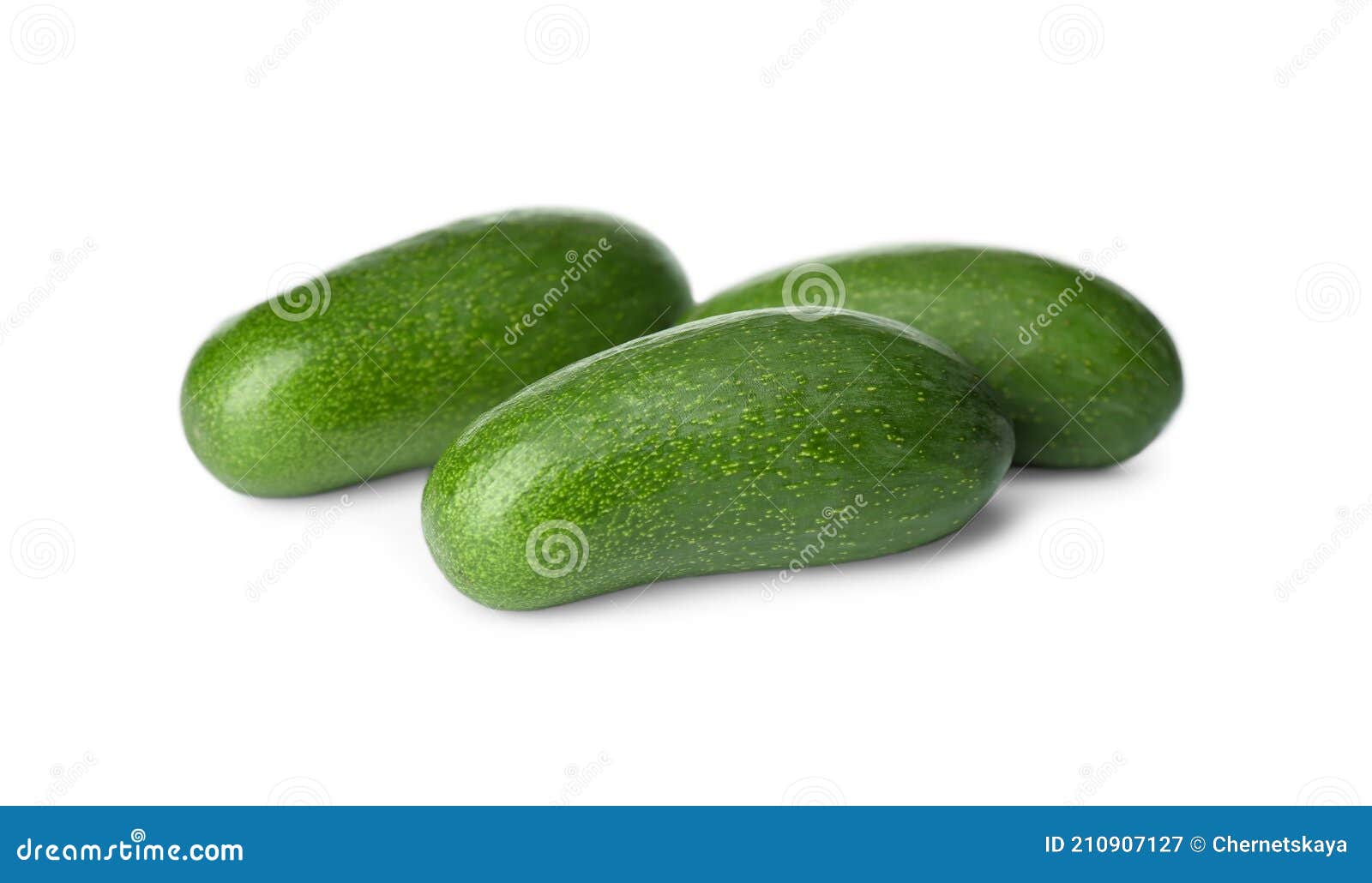 Fresh Whole Seedless Avocados Isolated on White Stock Image - Image of ...