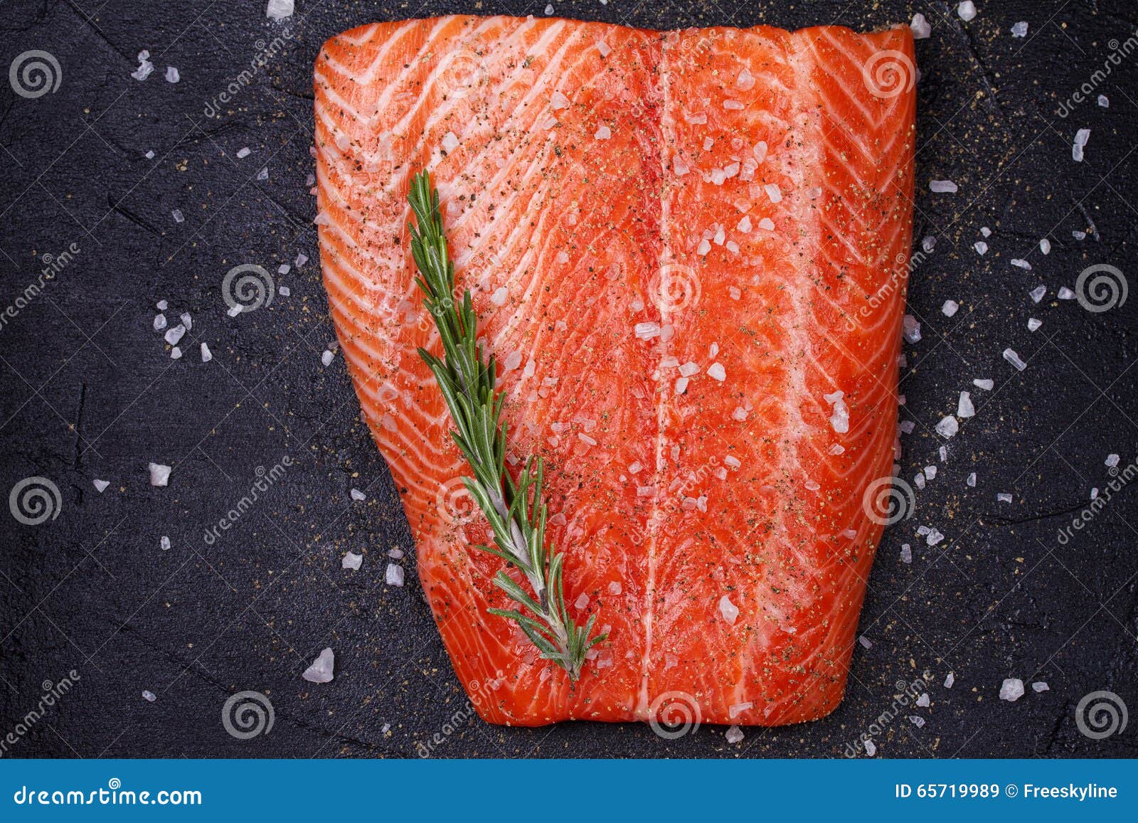 Fresh Wild Salmon stock image. Image of background, grey - 65719989