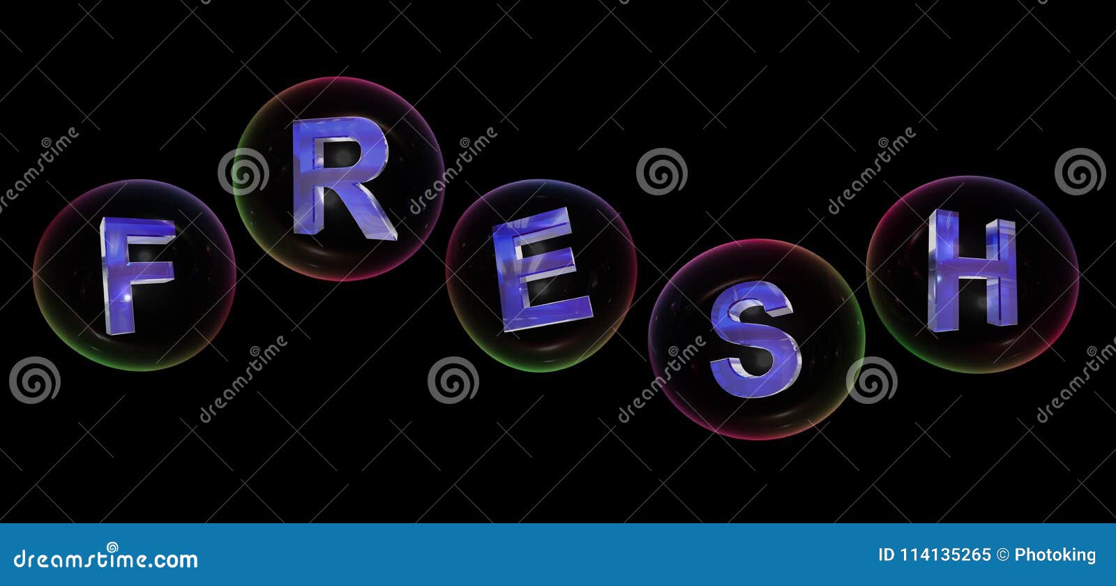 Fresh Word Hand Lettering. Handmade Calligraphy Vector Illustration ...