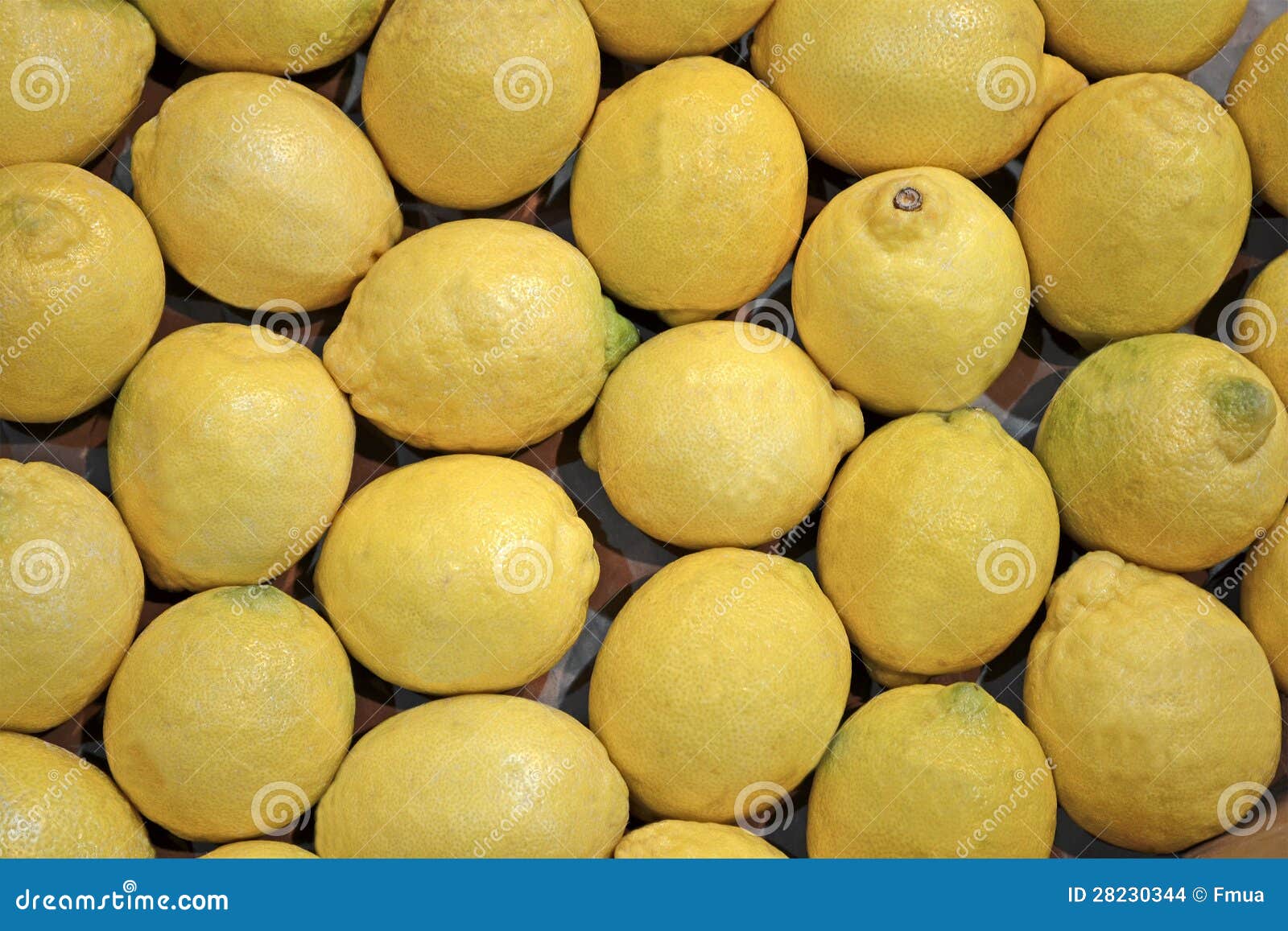 Fresh Yellow Lemon Heap in Container, Food, Stock Photo - Image of ...