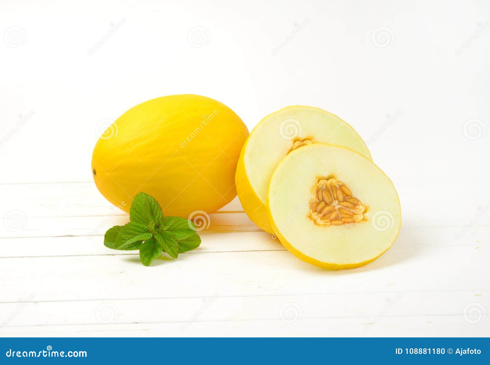 Fresh yellow melons stock photo. Image of halved, seeds - 108881180