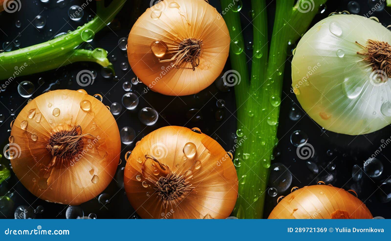 Fresh Yellow Onions with Water Drops Background. Vegetables Backdrop ...