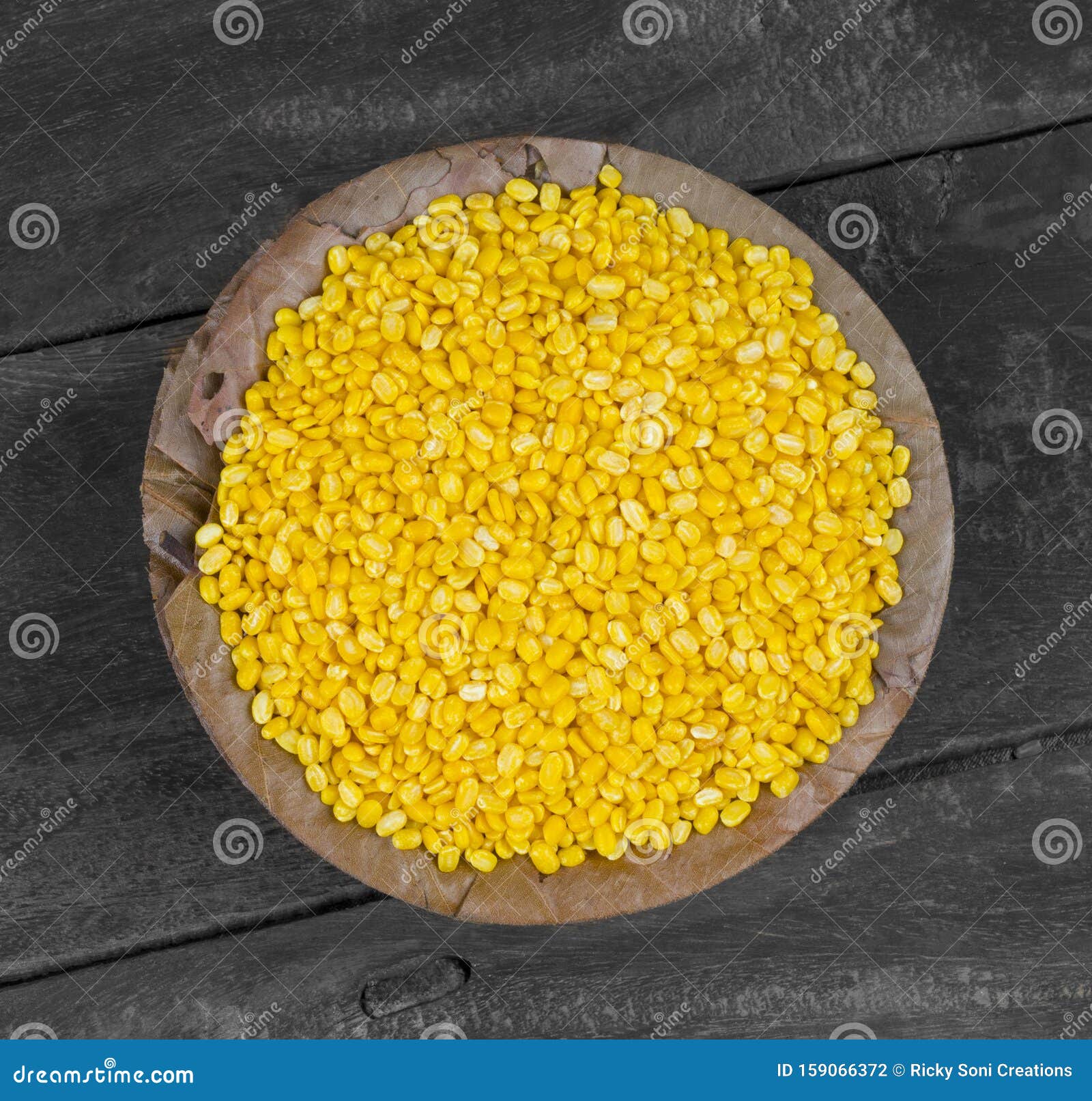 Yellow Split Dal Also Know As Mogar Dal or Mung Dal Stock Photo - Image ...
