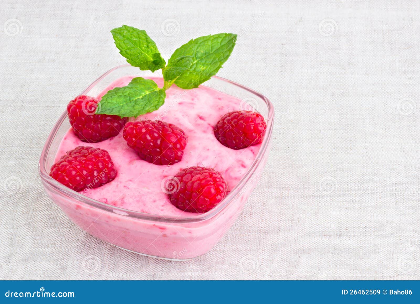 Fresh yogurt raspberries stock image. Image of milk, isolated - 26462509