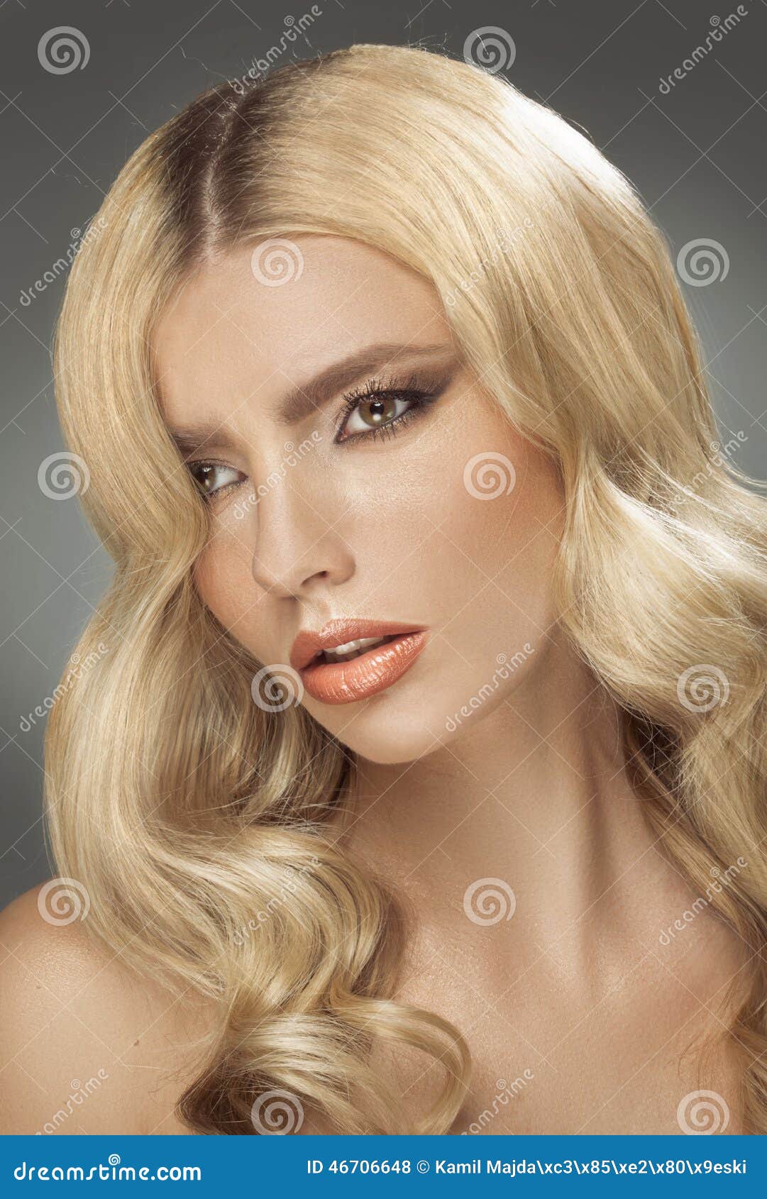 Fresh Young Lady with Perfect Complexion Stock Photo - Image of charm ...