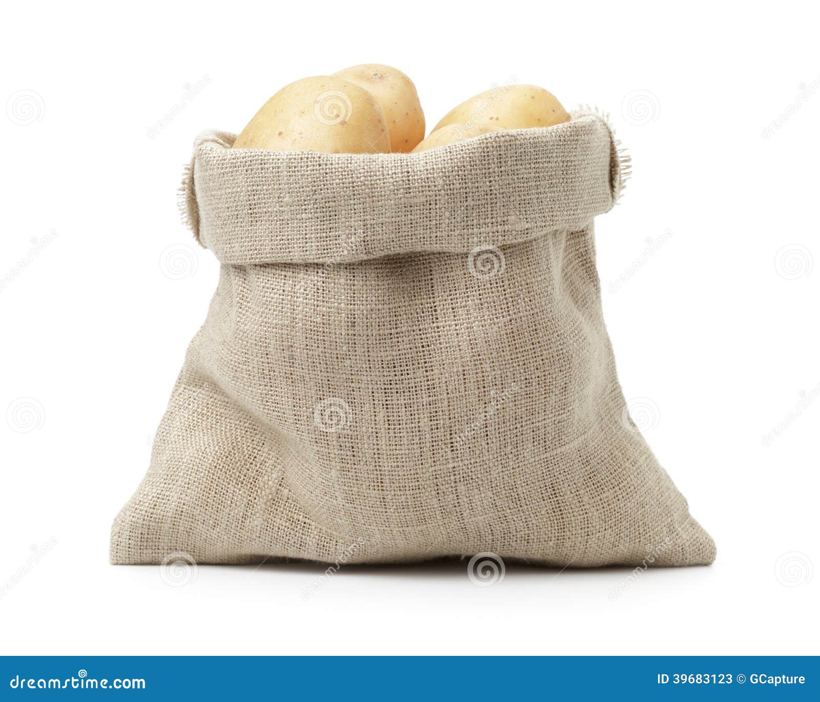 Fresh Young Potato in Sack Bag Stock Image - Image of farm, vitamin ...