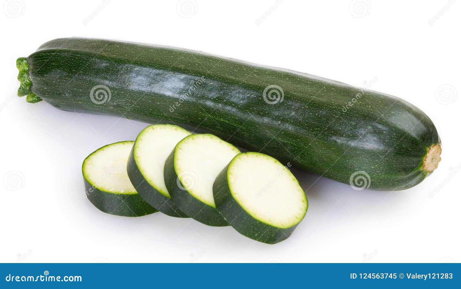 Fresh Zucchini on White Background Stock Image - Image of healthy ...