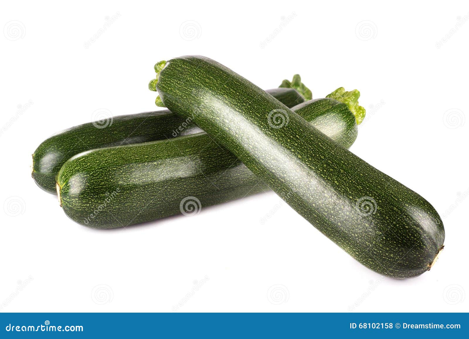 Fresh Zucchini on White Background Stock Photo - Image of long ...