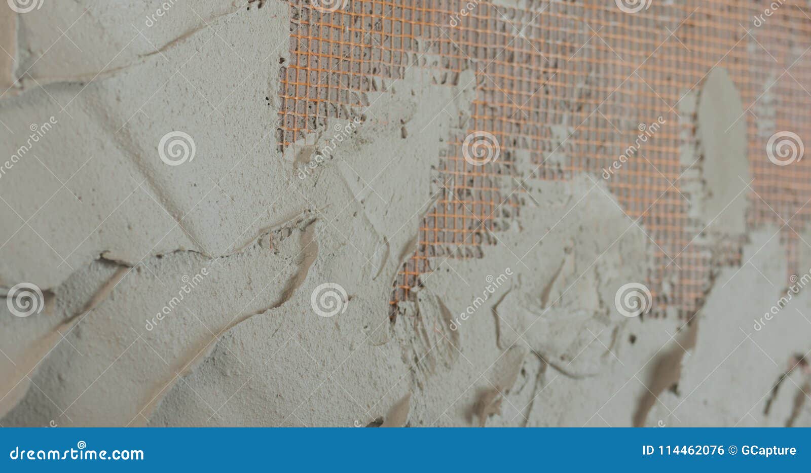Freshly Applied Plaster on the Wall Stock Photo - Image of plastering ...