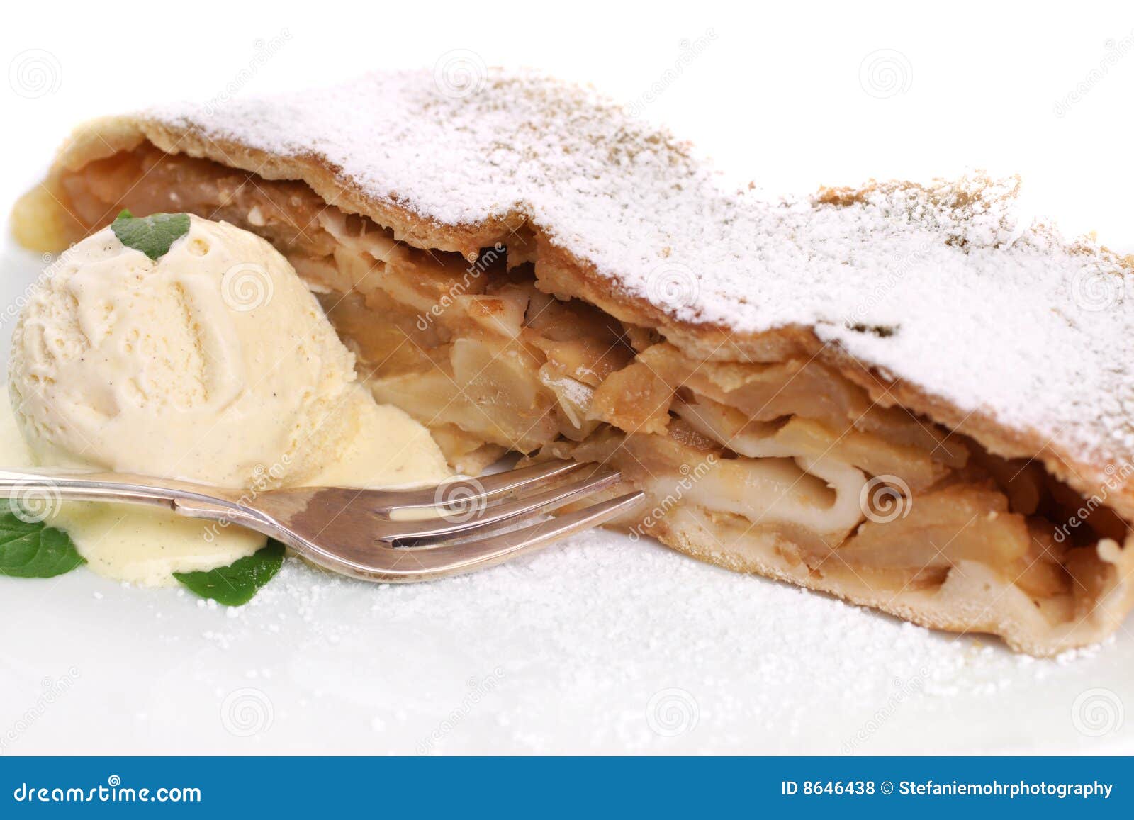 Freshly Baked Apple Strudel Stock Photo - Image of delicious, sweet ...