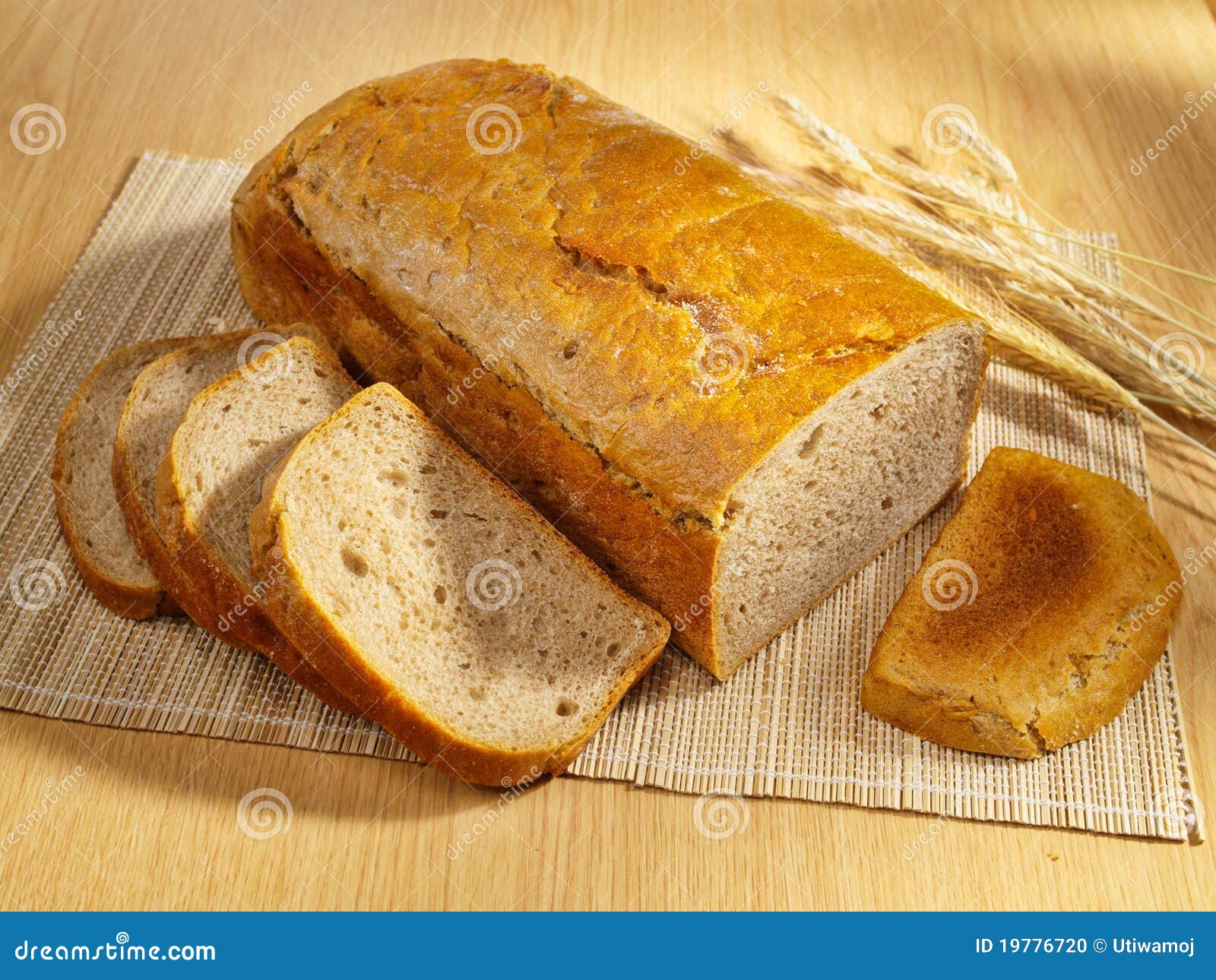 Freshly Baked Bread on Table Stock Photo - Image of food, life: 19776720