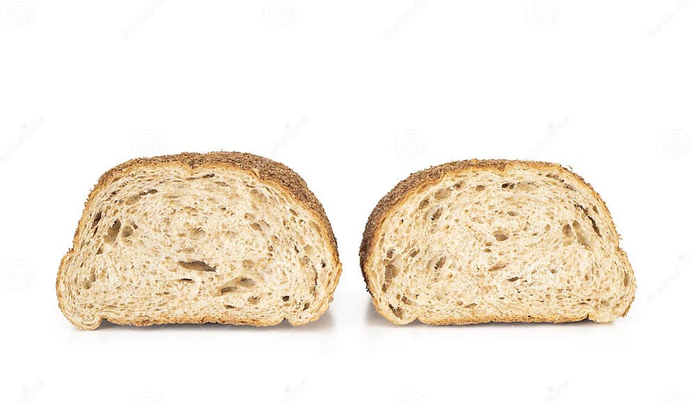 Freshly Baked Bread on White Background Stock Image - Image of white ...