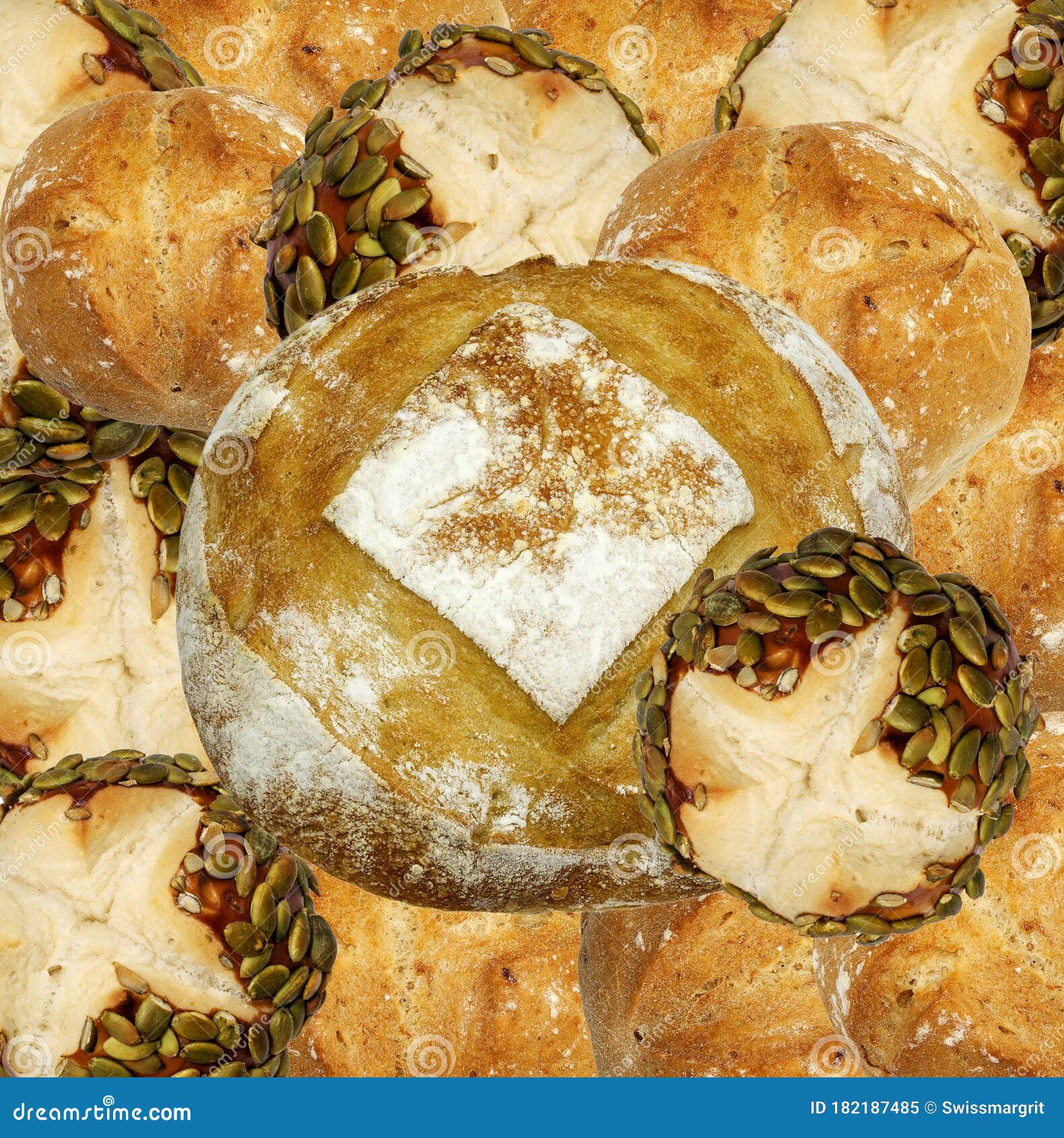 Freshly Baked Calabrese Bread and Buns Stock Image - Image of fresh ...