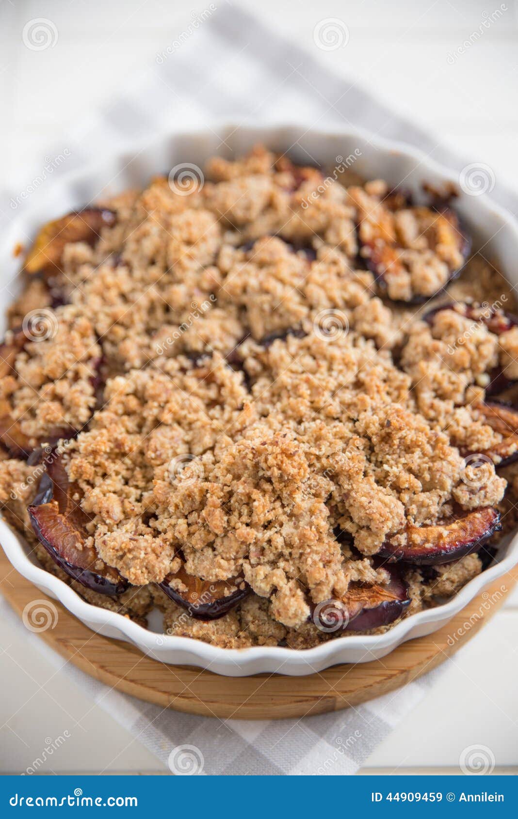 Freshly Baked Crumble Cake stock image. Image of detail - 44909459