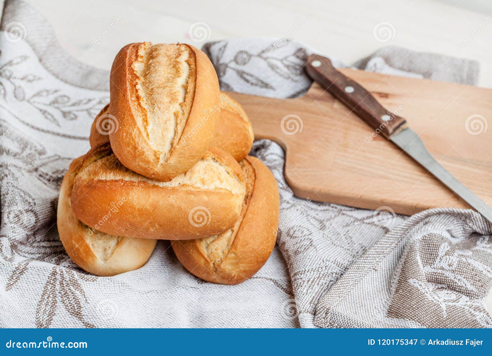 Freshly baked crusty rolls stock image. Image of food - 120175347