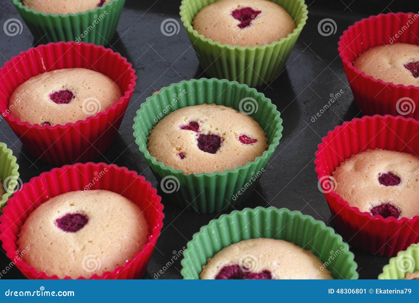 Freshly Baked Gluten Free Sponge Cake Muffins Stock Image - Image of ...